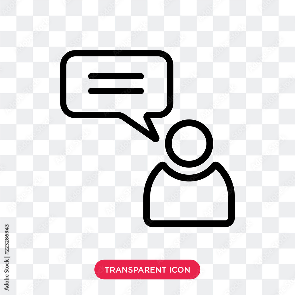 Interview vector icon isolated on transparent background, Interview ...