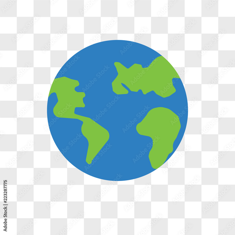 World vector icon isolated on transparent background, World logo design ...