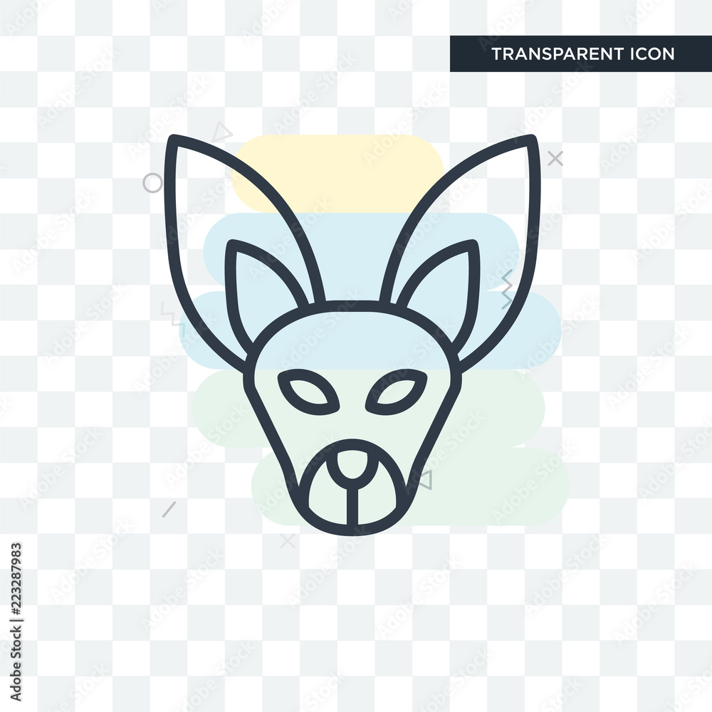 Fennec vector icon isolated on transparent background, Fennec logo ...