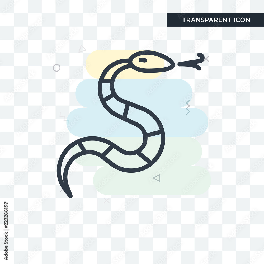Snake vector icon isolated on transparent background, Snake logo design ...