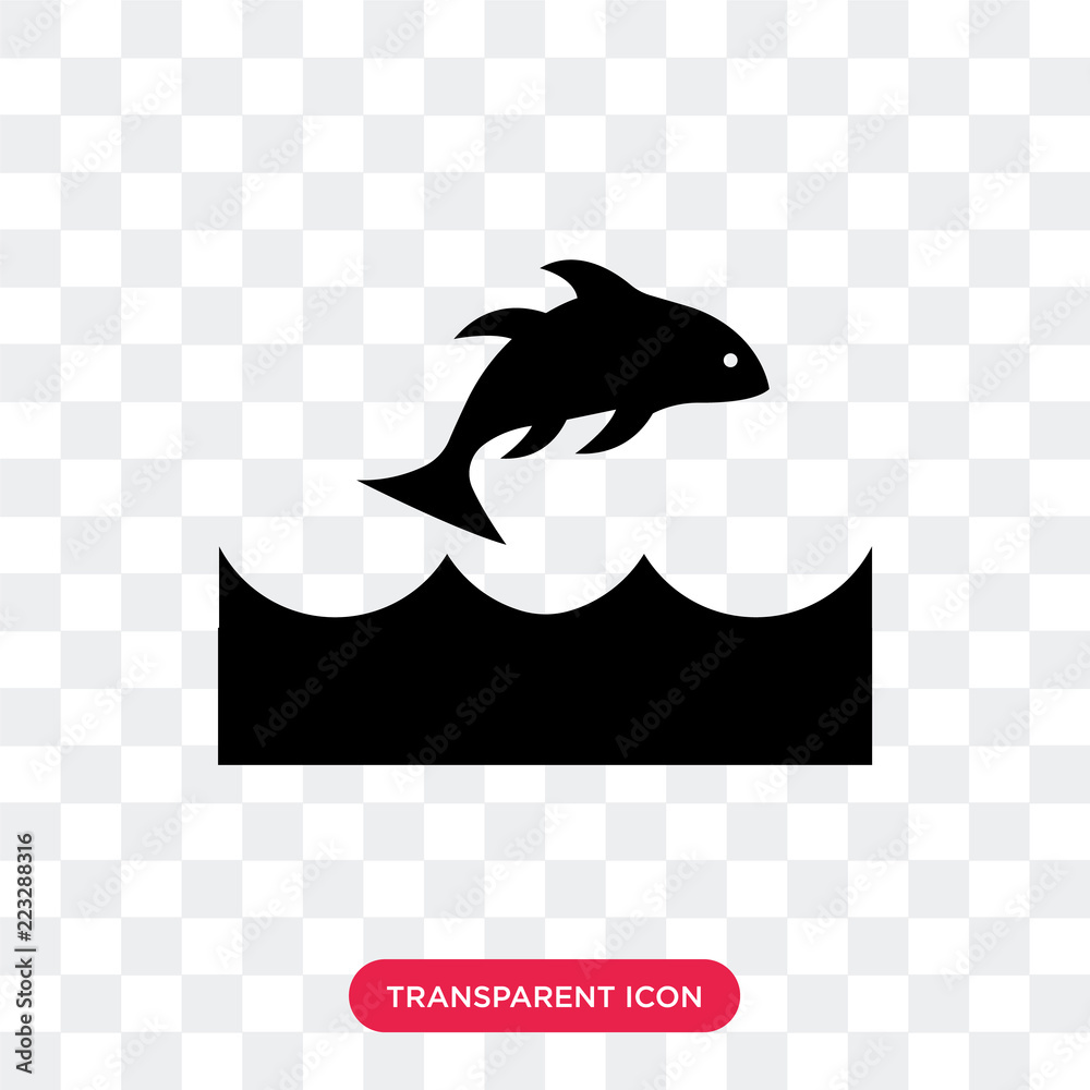 Whale vector icon isolated on transparent background, Whale logo design ...