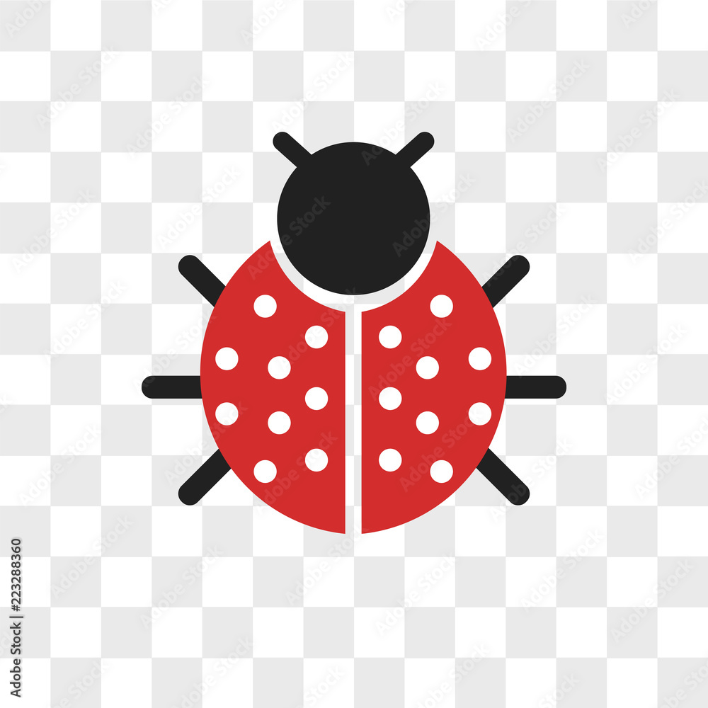 Ladybug vector icon isolated on transparent background, Ladybug logo ...