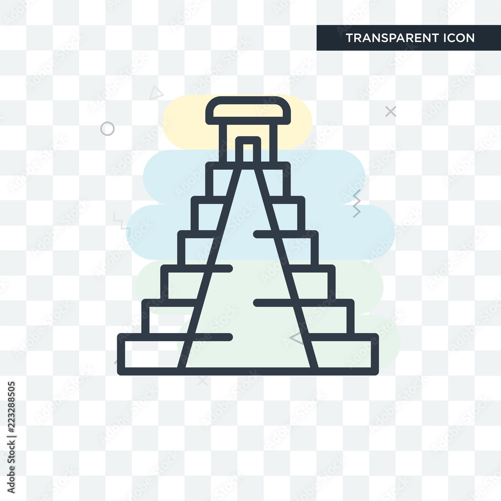 Pyramid vector icon isolated on transparent background, Pyramid logo ...