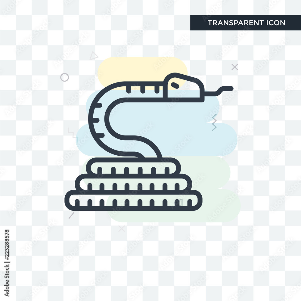 Snake vector icon isolated on transparent background, Snake logo design ...