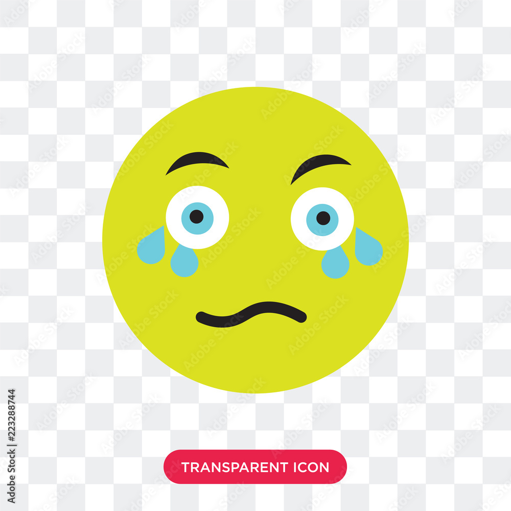 Crying vector icon isolated on transparent background, Crying logo ...