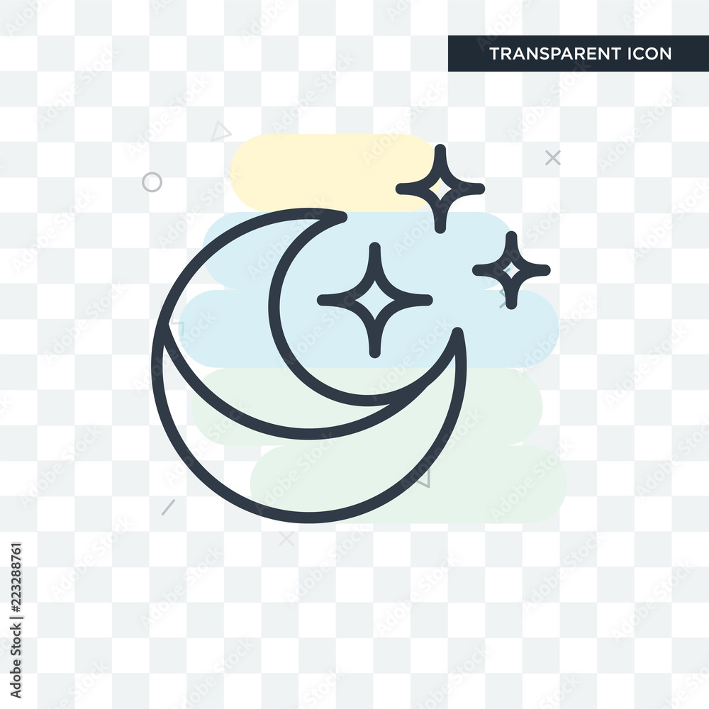 Moon vector icon isolated on transparent background, Moon logo design ...