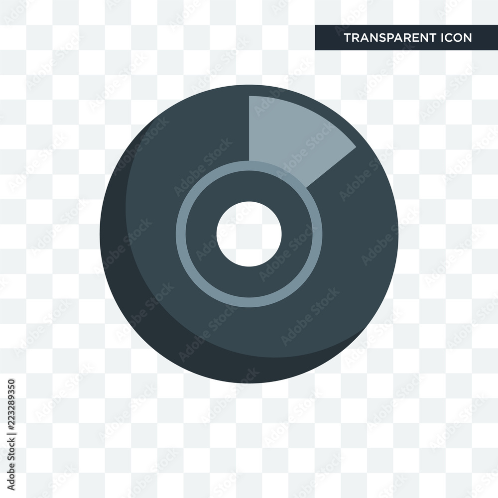 Disc vector icon isolated on transparent background, Disc logo design ...
