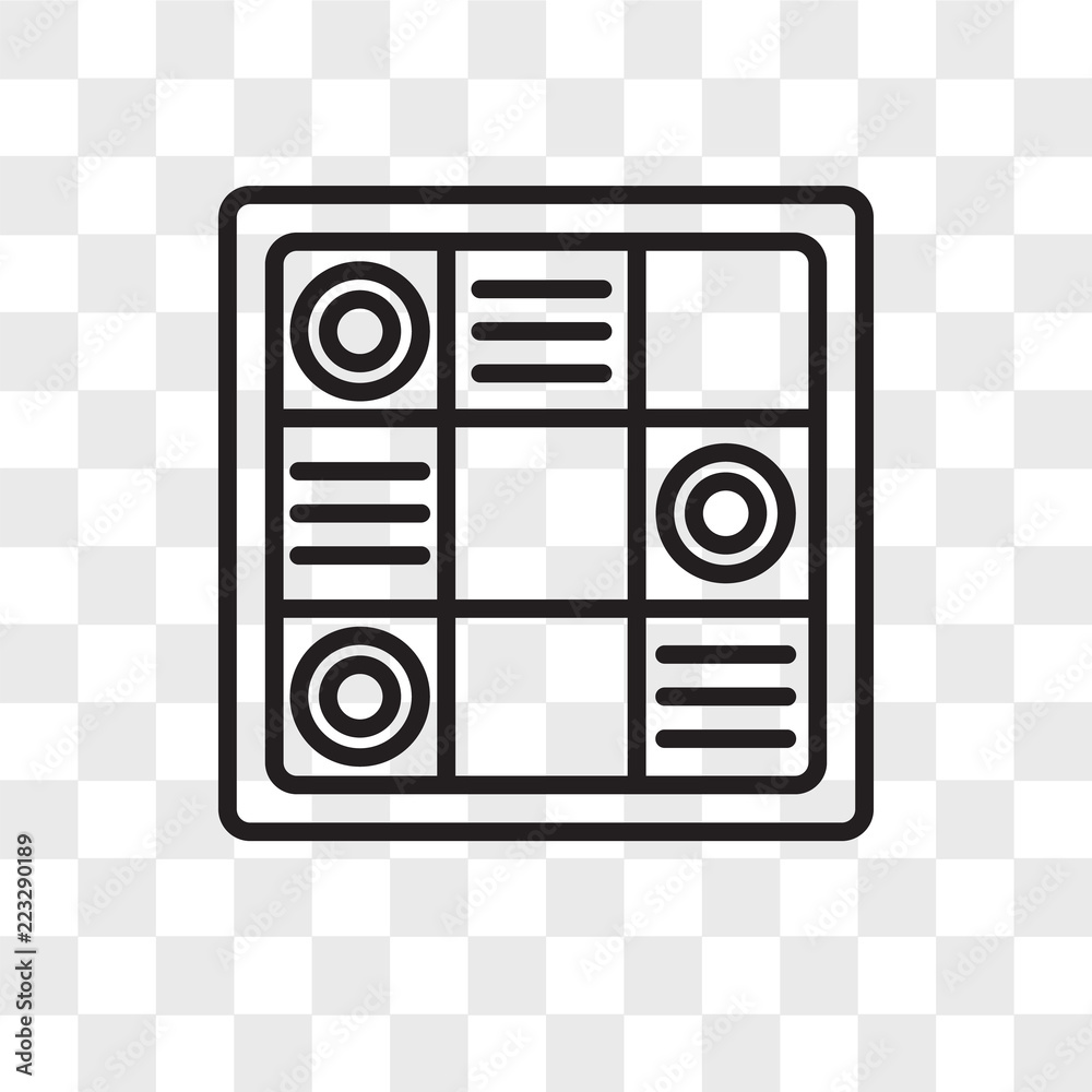 Checkers vector icon isolated on transparent background, Checkers logo ...