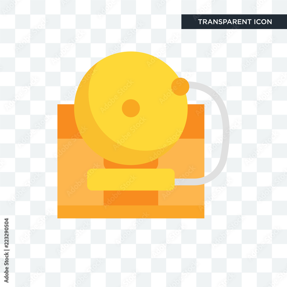 School bell vector icon isolated on transparent background, School bell ...