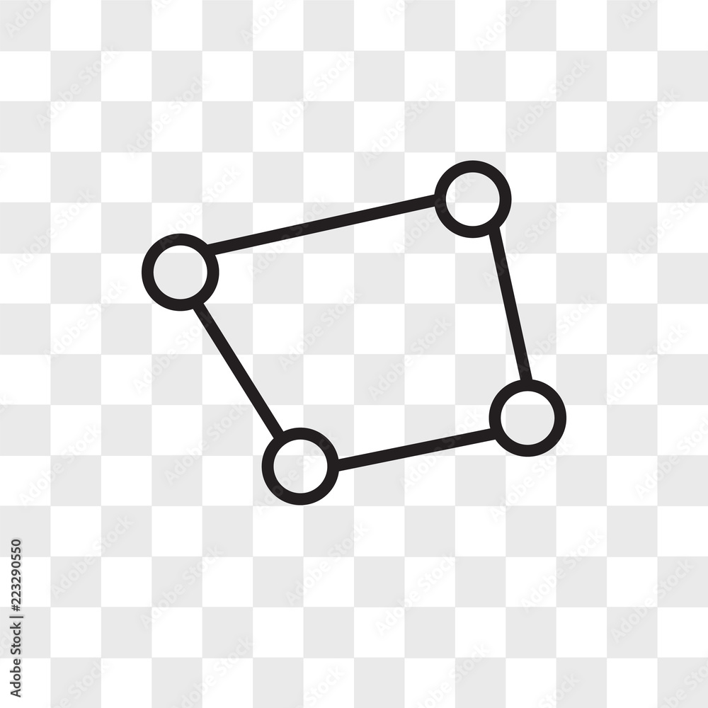 Trapezium vector icon isolated on transparent background, Trapezium ...