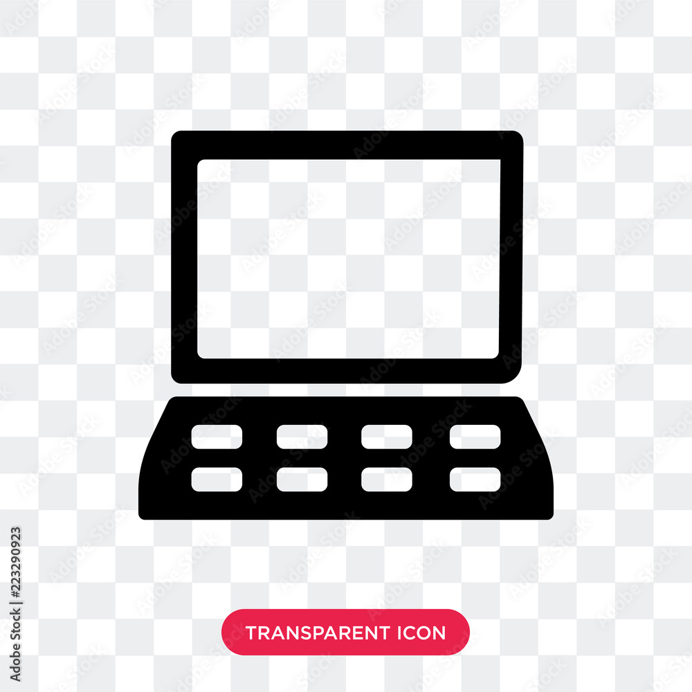 Monitor vector icon isolated on transparent background, Monitor logo ...