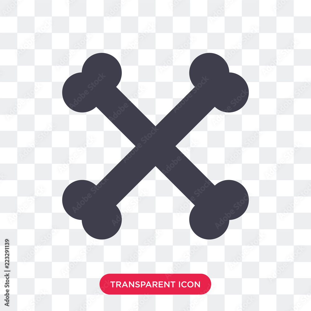 Bone vector icon isolated on transparent background, Bone logo design ...