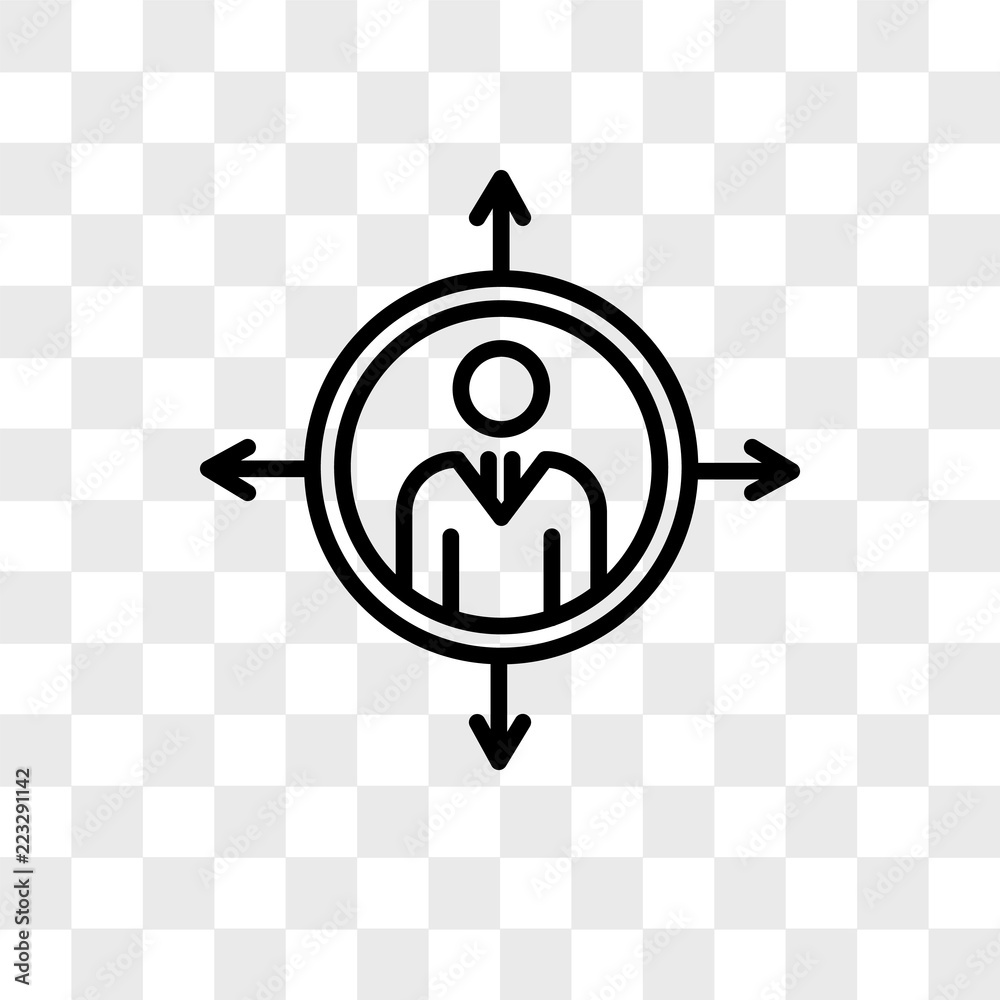 Manager vector icon isolated on transparent background, Manager logo ...