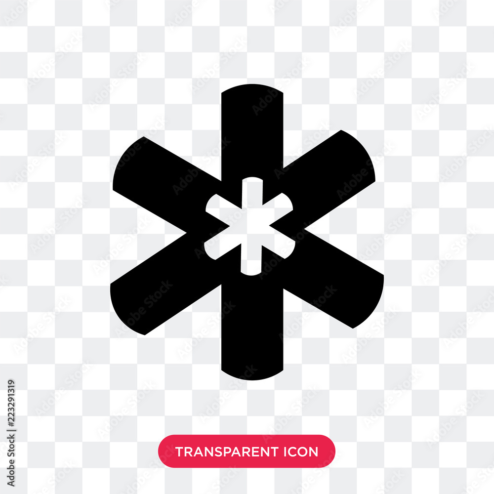 medical vector icon isolated on transparent background, medical logo ...