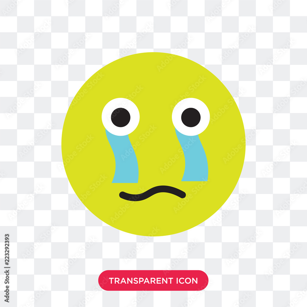 Crying vector icon isolated on transparent background, Crying logo ...