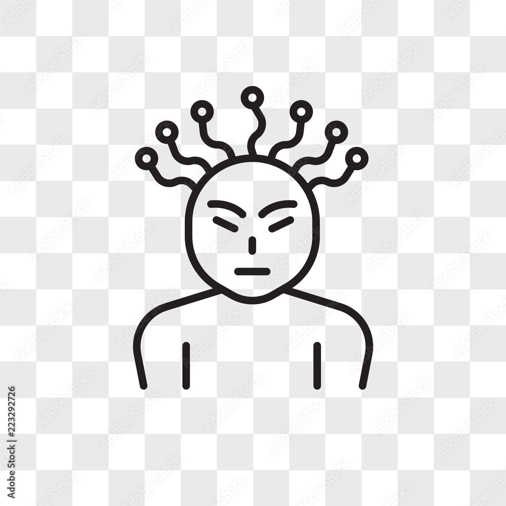 Medusa vector icon isolated on transparent background, Medusa logo ...