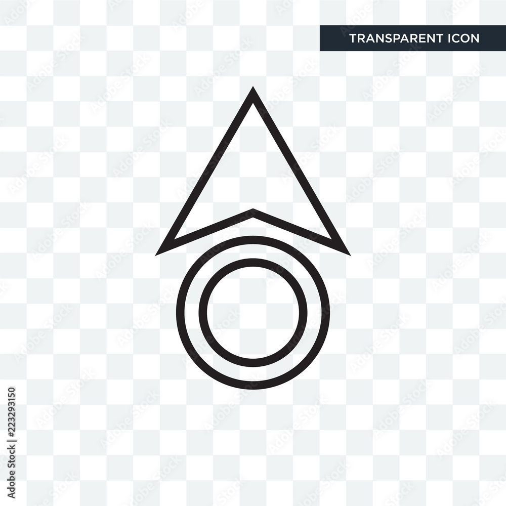 Up arrow vector icon isolated on transparent background, Up arrow logo ...