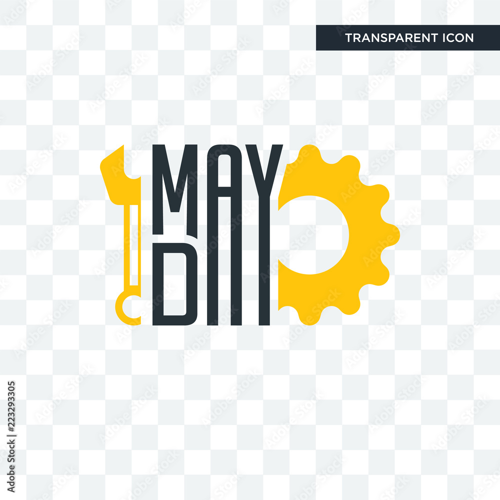 mayday vector icon isolated on transparent background, mayday logo ...