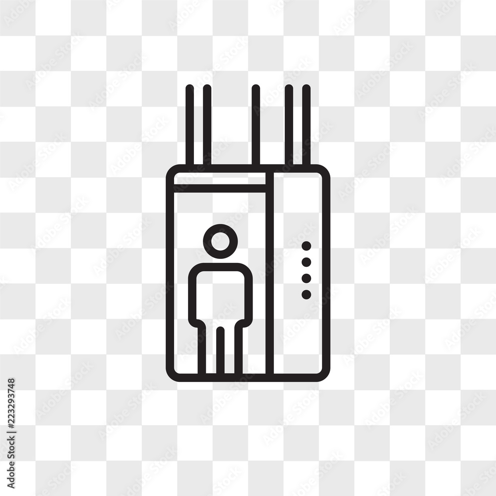 Elevator vector icon isolated on transparent background, Elevator logo ...