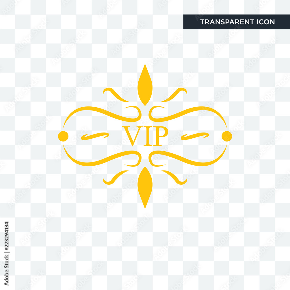 vip vector icon isolated on transparent background, vip logo design ...