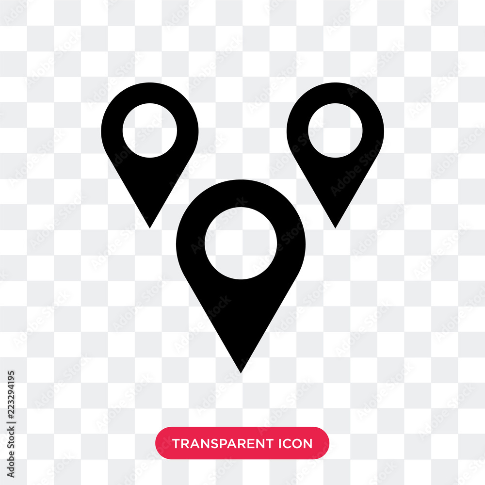 Maps mark vector icon isolated on transparent background, Maps mark ...
