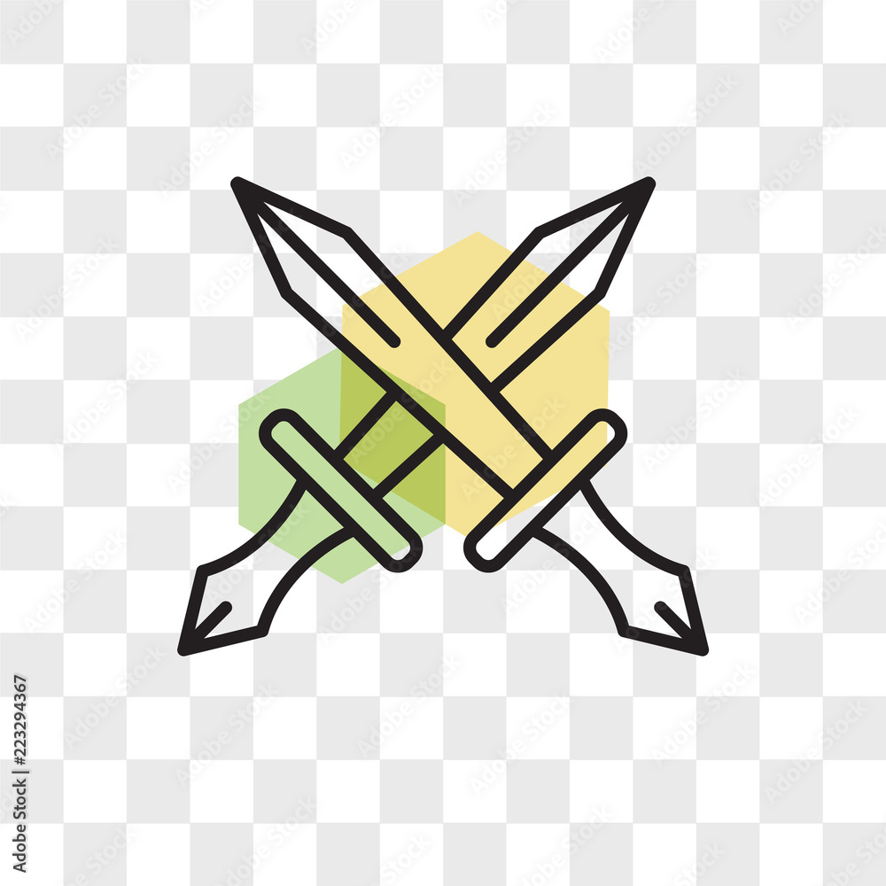 Sword vector icon isolated on transparent background, Sword logo design ...
