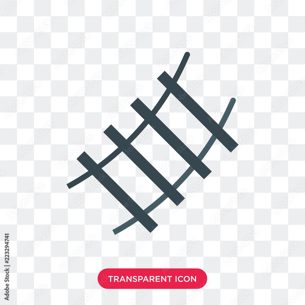 Rail vector icon isolated on transparent background, Rail logo design ...