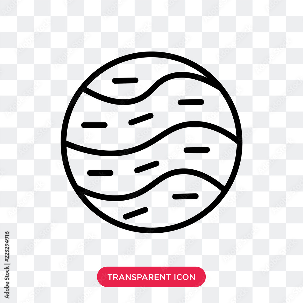Jupiter vector icon isolated on transparent background, Jupiter logo ...