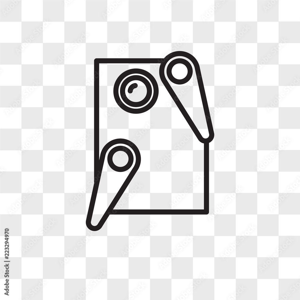 Pinball vector icon isolated on transparent background, Pinball logo ...