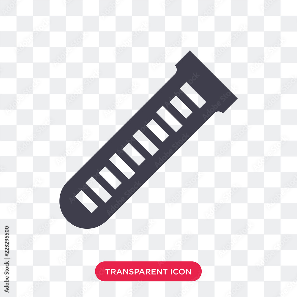 Test tube vector icon isolated on transparent background, Test tube ...