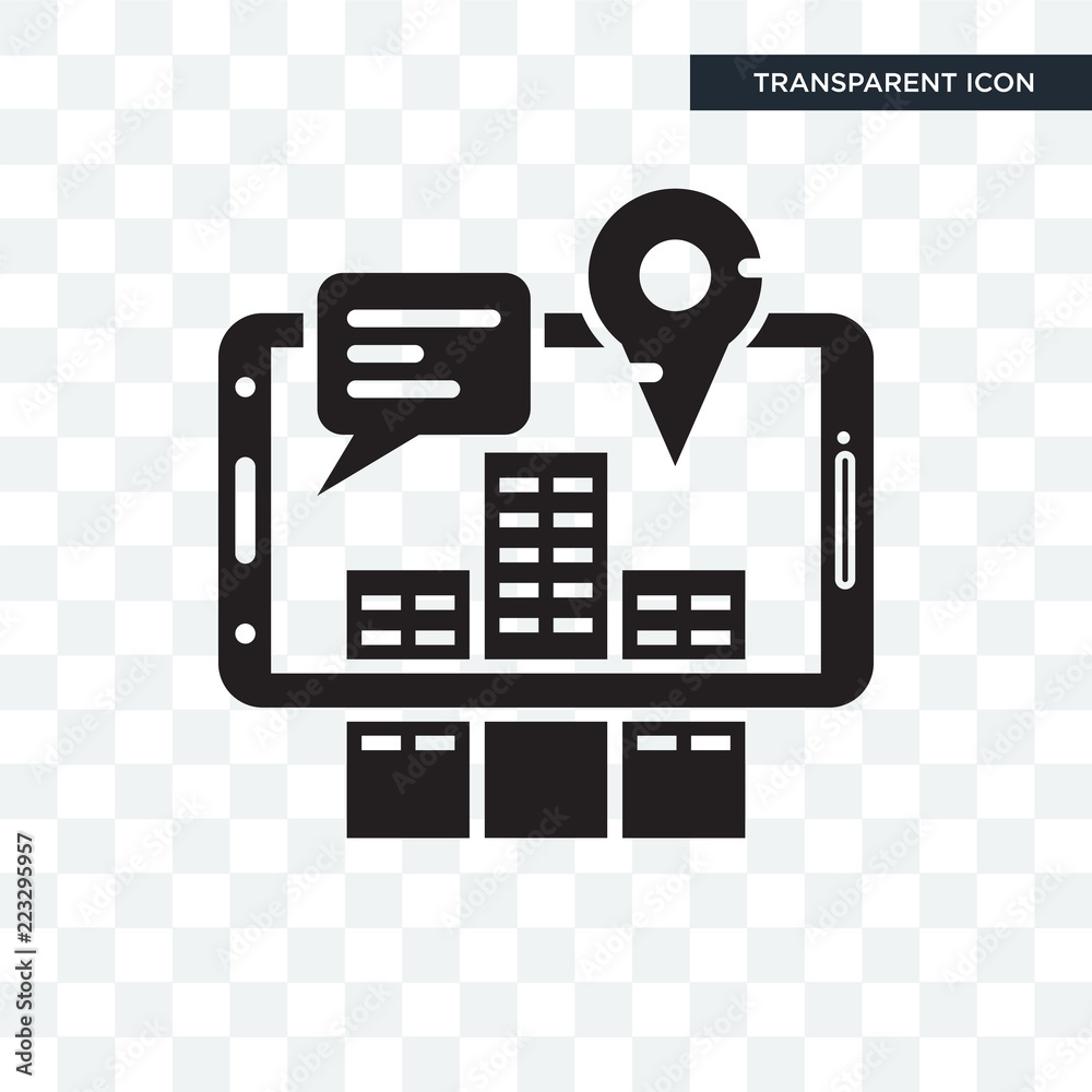 Augmented reality vector icon isolated on transparent background ...