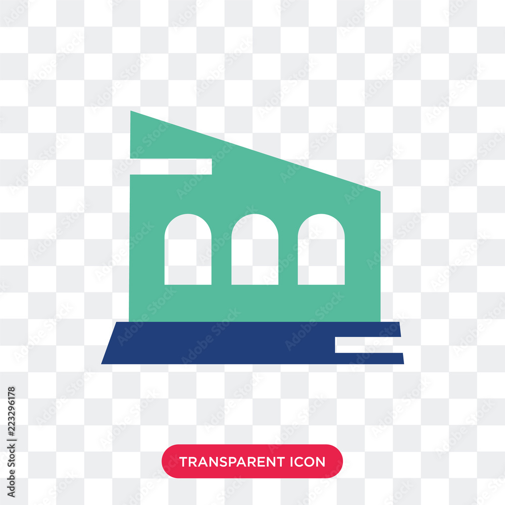 Stadium vector icon isolated on transparent background, Stadium logo ...