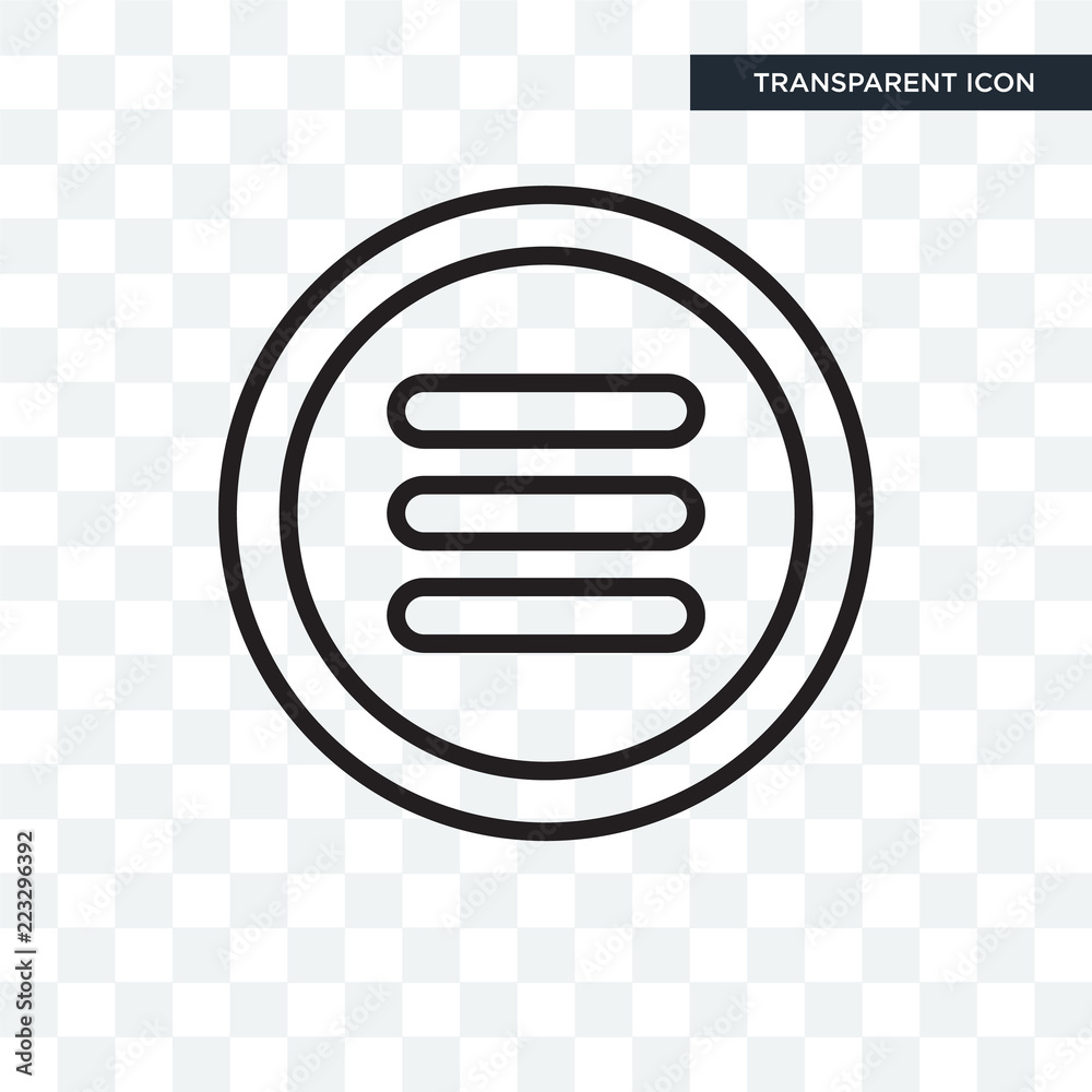 Menu vector icon isolated on transparent background, Menu logo design ...