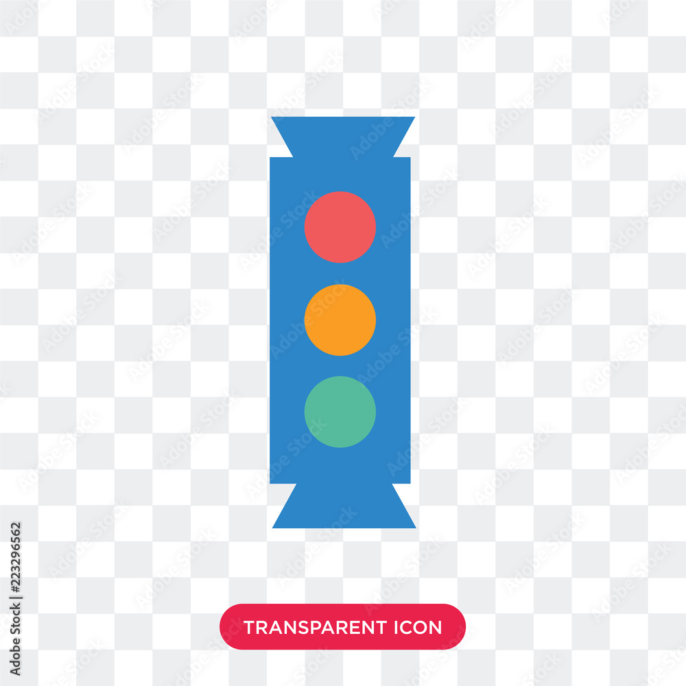 Traffic light vector icon isolated on transparent background, Traffic ...