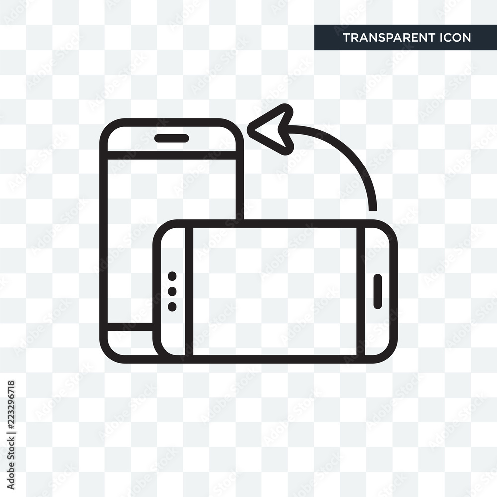 Rotate vector icon isolated on transparent background, Rotate logo ...