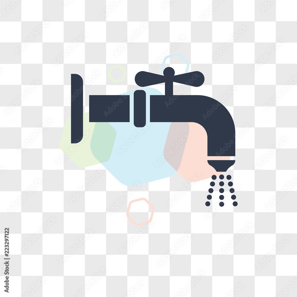 Water tap vector icon isolated on transparent background, Water tap ...