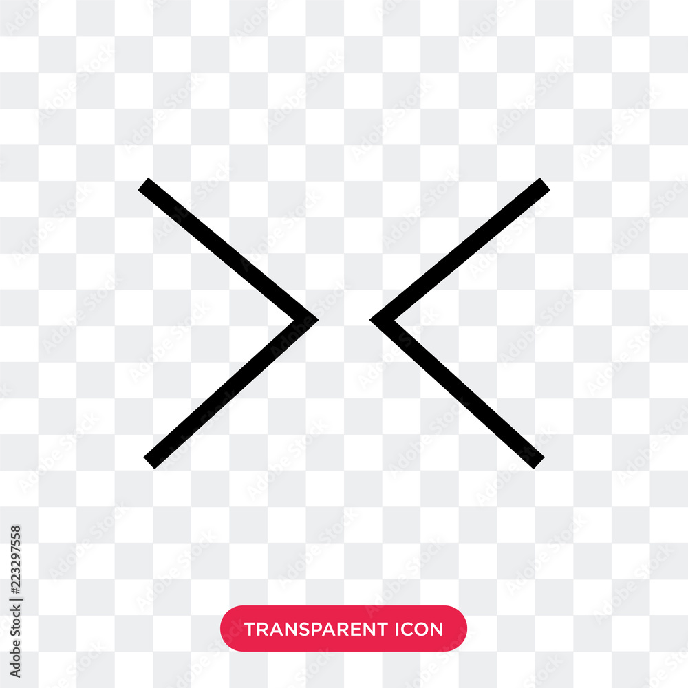 Minimize vector icon isolated on transparent background, Minimize logo ...