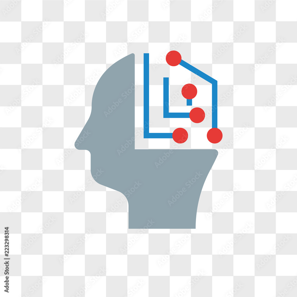 Artificial intelligence vector icon isolated on transparent background ...
