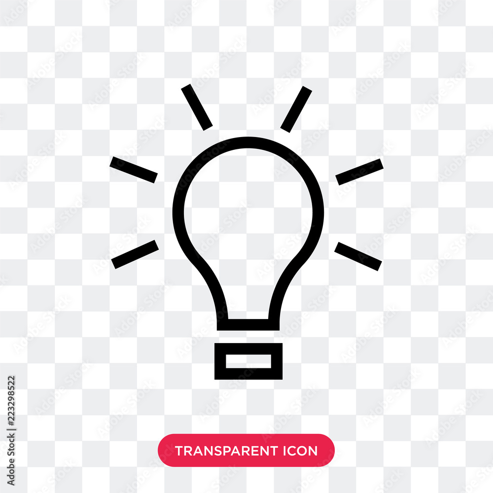 Idea vector icon isolated on transparent background, Idea logo design ...