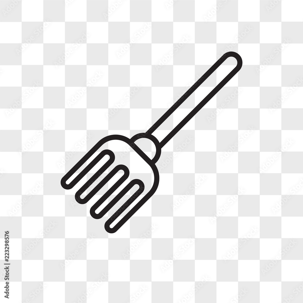 Pitchfork vector icon isolated on transparent background, Pitchfork ...