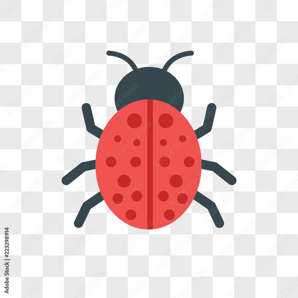 Ladybird vector icon isolated on transparent background, Ladybird logo ...
