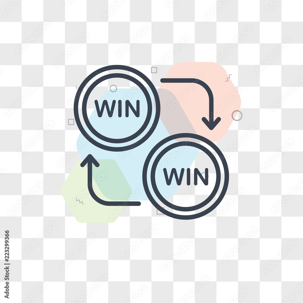 Win vector icon isolated on transparent background, Win logo design ...