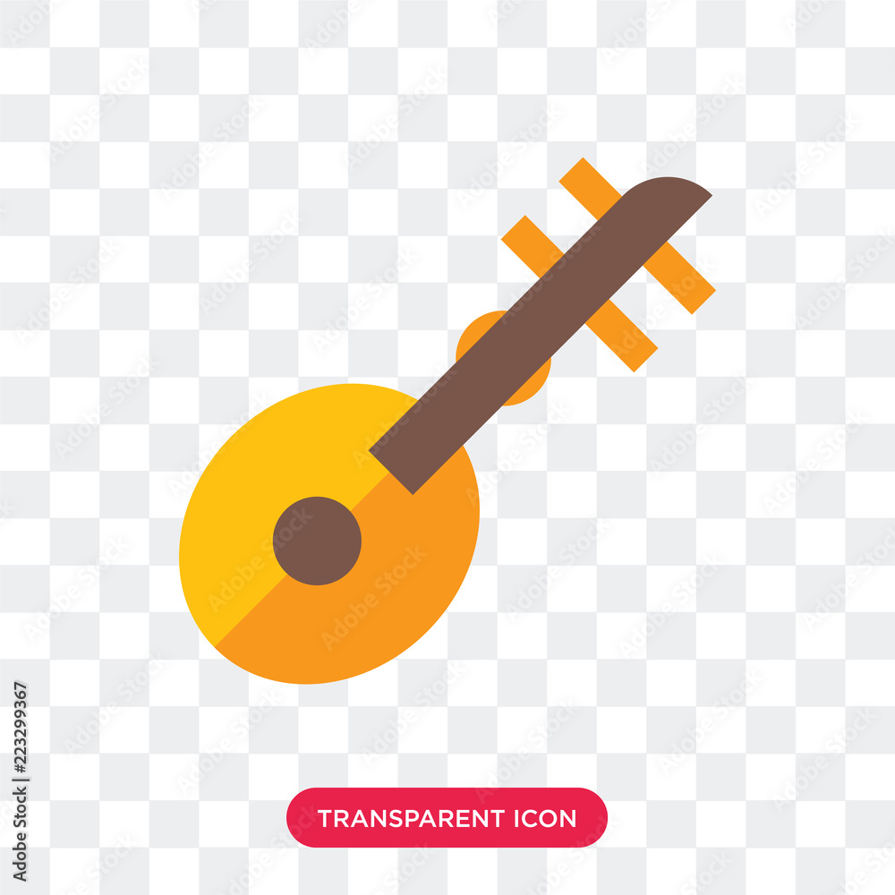 Veena vector icon isolated on transparent background, Veena logo design ...