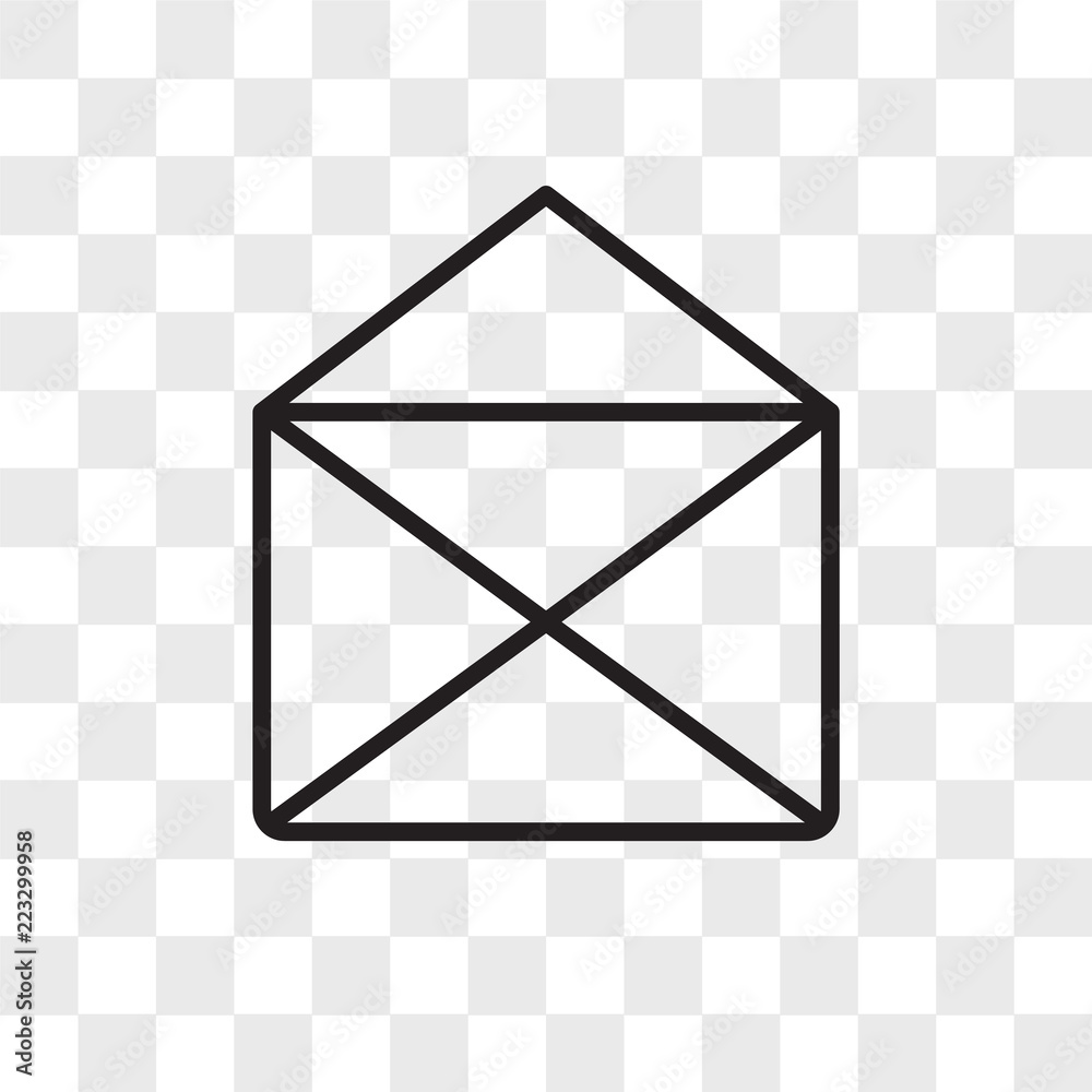 Email vector icon isolated on transparent background, Email logo design ...