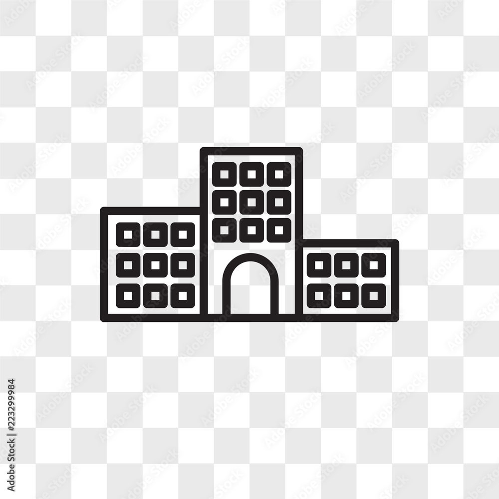 Mall vector icon isolated on transparent background, Mall logo design ...