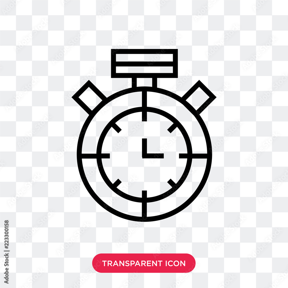 Chronometer vector icon isolated on transparent background, Chronometer logo design Stock Vector ...
