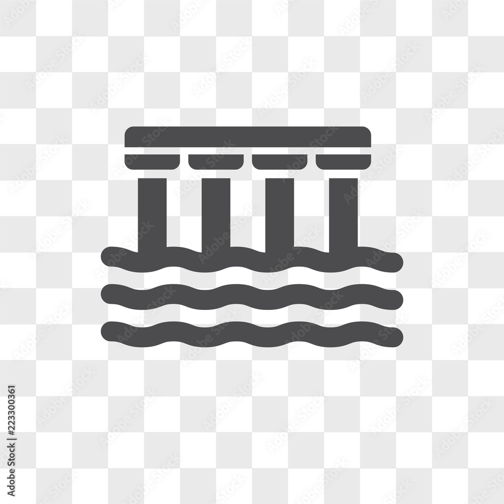 Dock vector icon isolated on transparent background, Dock logo design ...