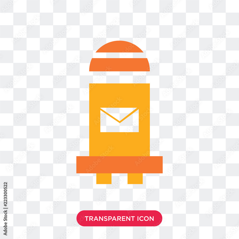 Mailbox vector icon isolated on transparent background, Mailbox logo ...