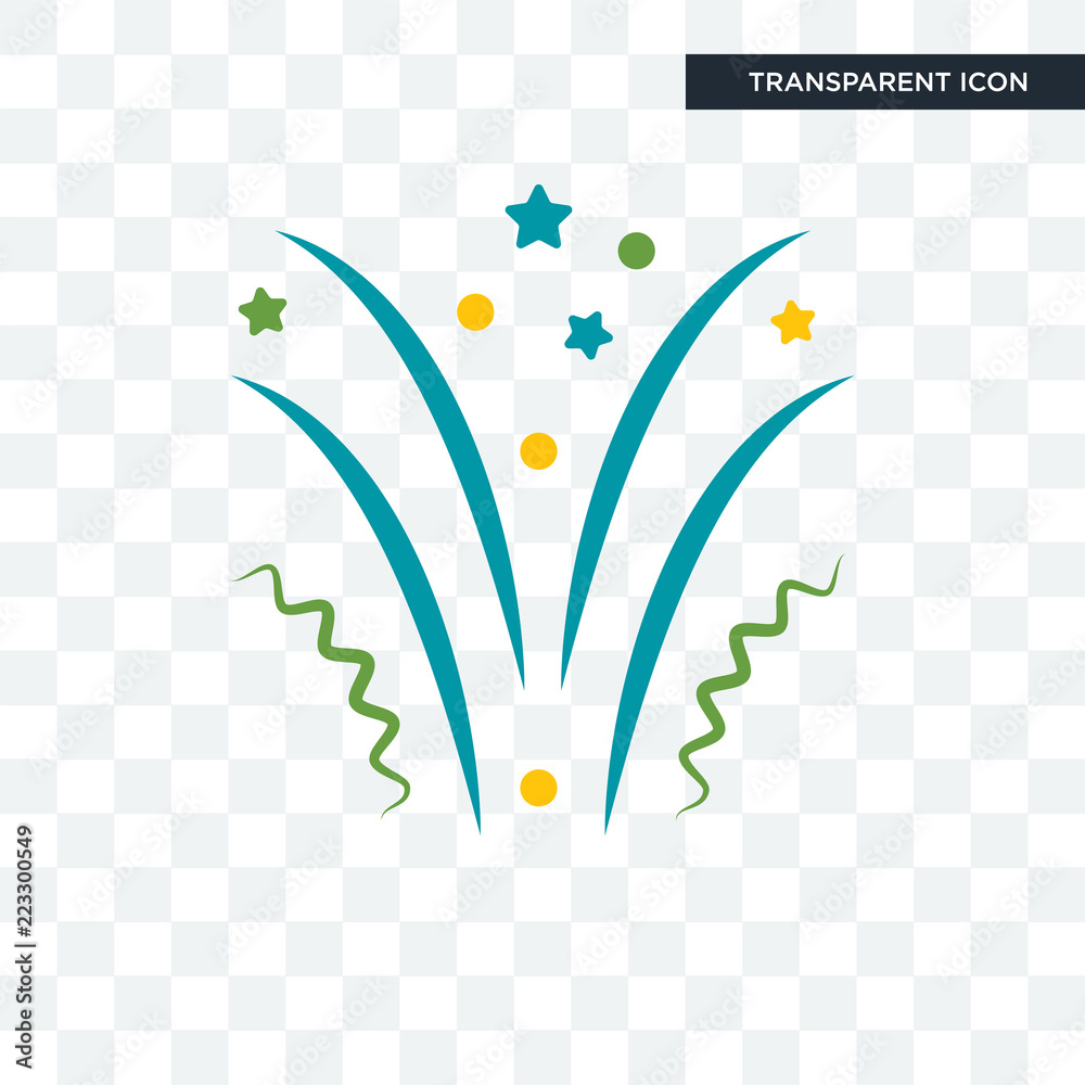 Fireworks vector icon isolated on transparent background, Fireworks ...