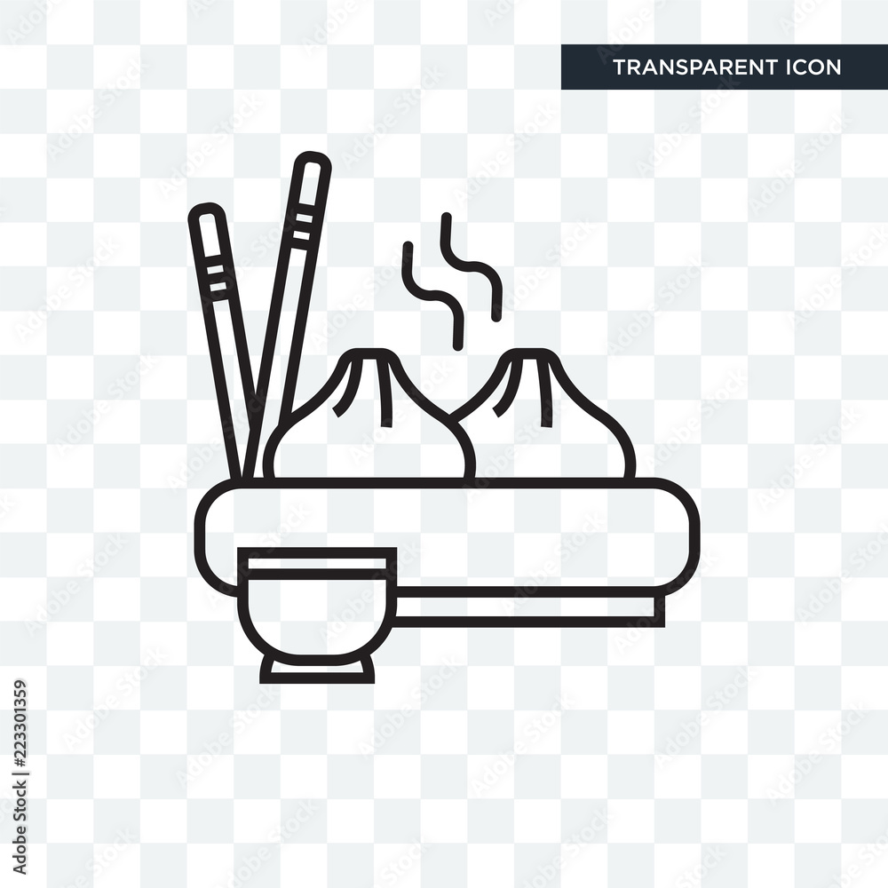 Dumpling vector icon isolated on transparent background, Dumpling logo ...